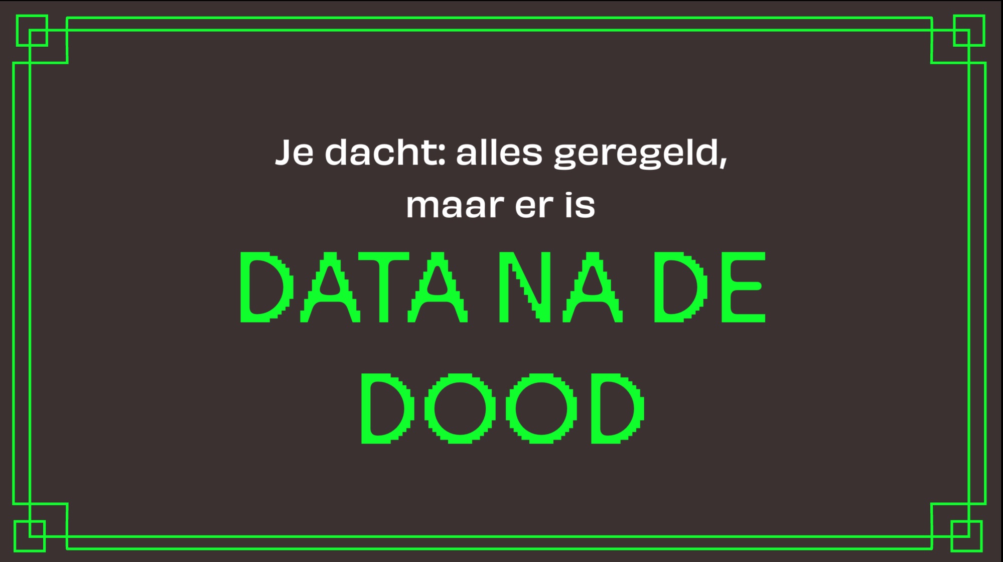 Data Na De Dood - Alliantie Digitaal Samenleven